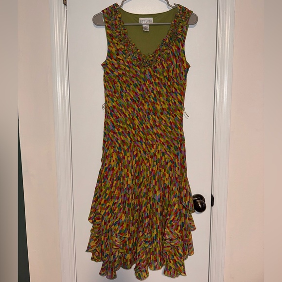 Bethany | Dresses | Vintage Bethany Multicolor Sleeveless Midi Dress ...
